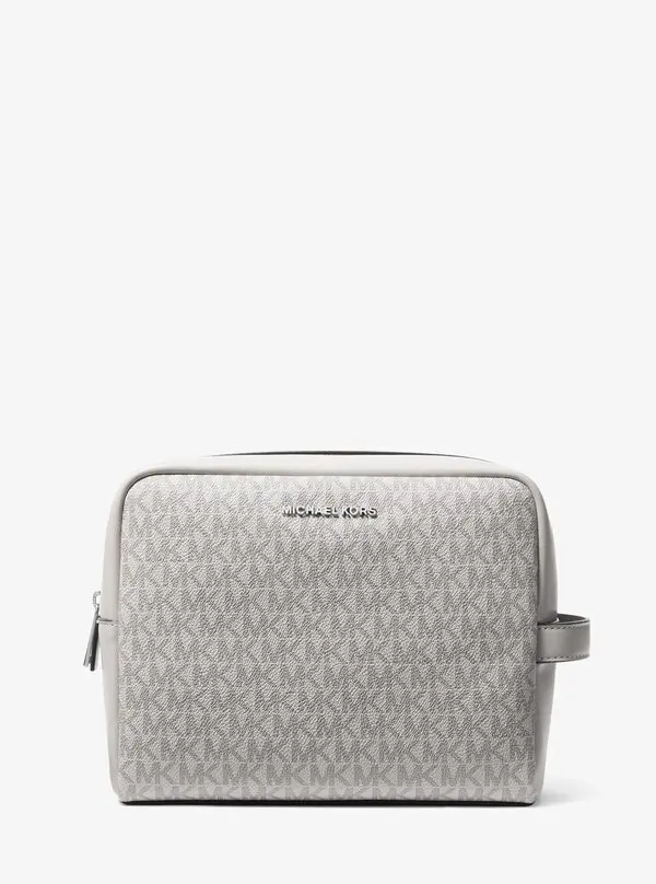 Michael Kors Hudson Signature Logo Travel Kit In By - Silver