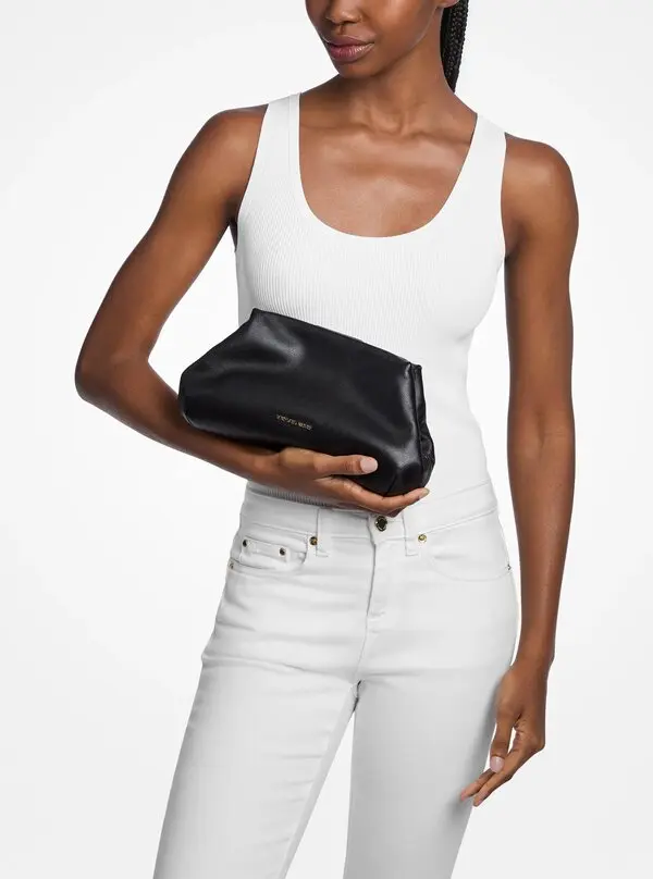 Michael Kors Goldie Small Leather Convertible Clutch In By