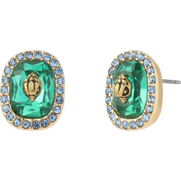 Kurt Geiger Eagle Stone Stud Earrings - Green