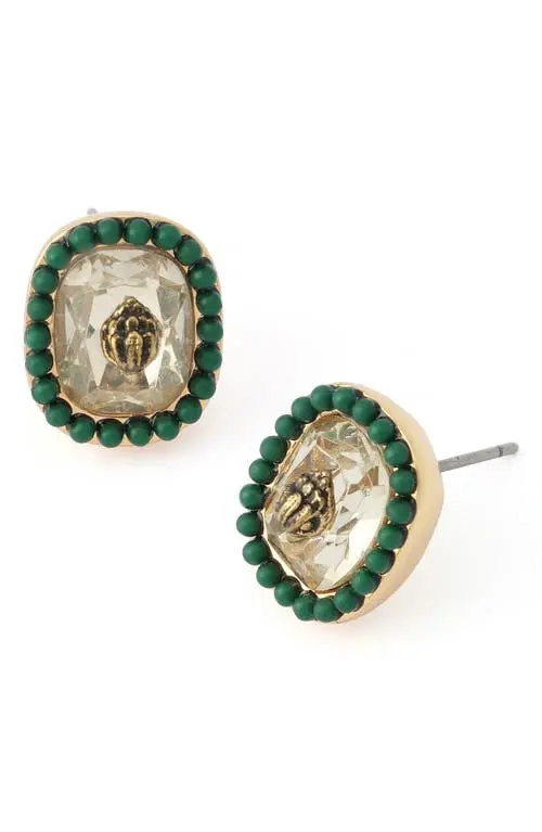 Kurt Geiger Eagle Stone Stud Earrings - Yellow