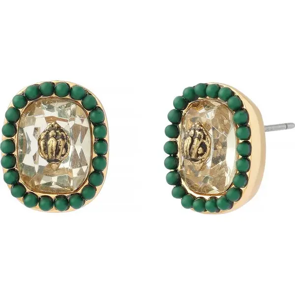 Kurt Geiger Eagle Stone Stud Earrings - Yellow