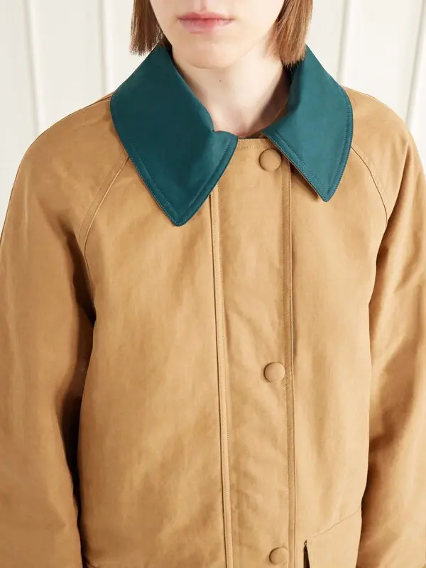 Varley Genevieve Padded Cotton-blend Gabardine Jacket
