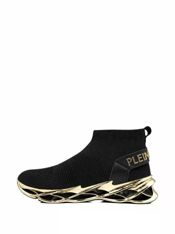 PLEIN SPORT Low Sock Runner Sneakers - Black
