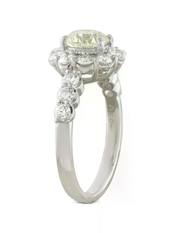LB EXCLUSIVE Embellished Diamond Halo Ring - Silver