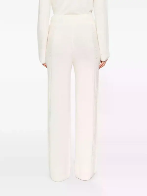 Ermanno Scervino Pointelle-knit Wide-leg Trousers