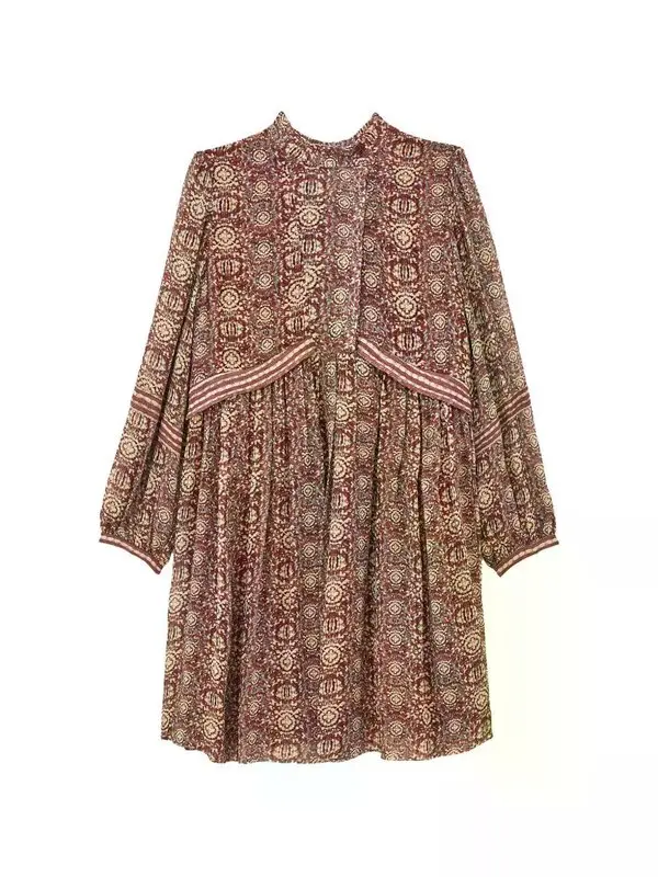 Ba&sh Dune Paisley-print Shift Mini Dress - Red