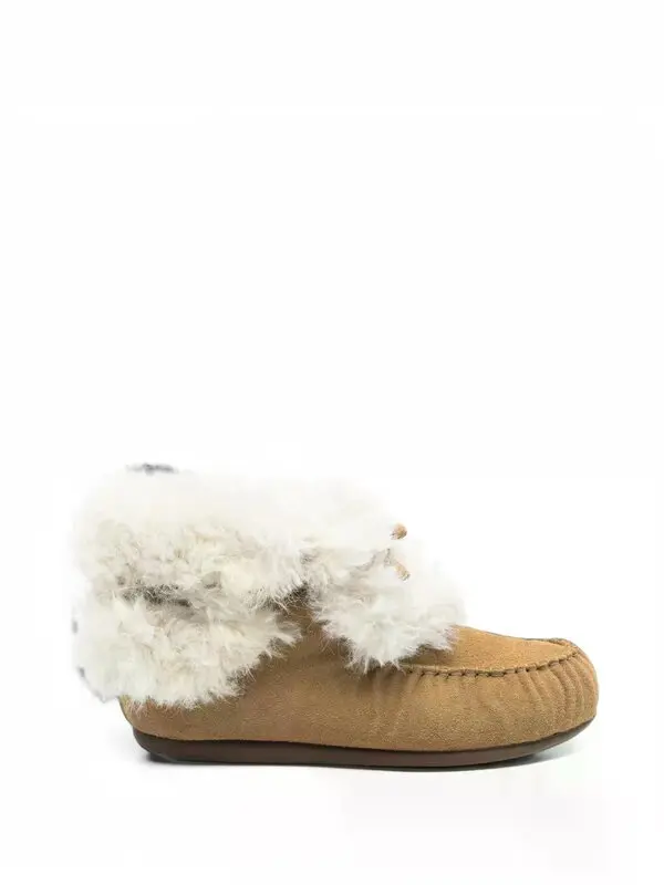 LOW CLASSIC Shearling-trim Moccasin Boots