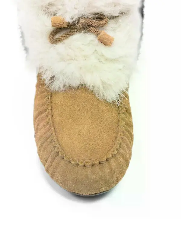 LOW CLASSIC Shearling-trim Moccasin Boots