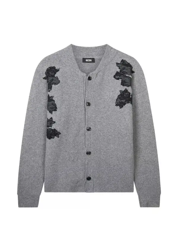 Gcds Floral-embroidered Cardigan