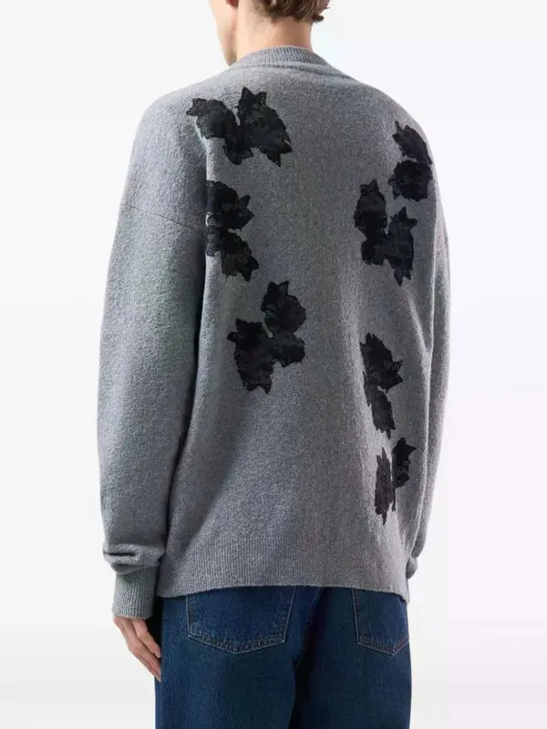Gcds Floral-embroidered Cardigan