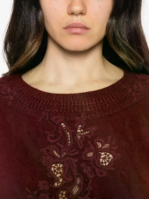 Ermanno Scervino Lace-embellished Sweater