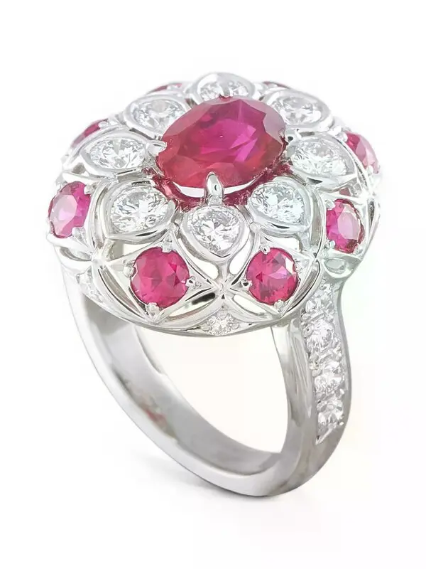 LB EXCLUSIVE Embellished Ruby And Diamond Ring