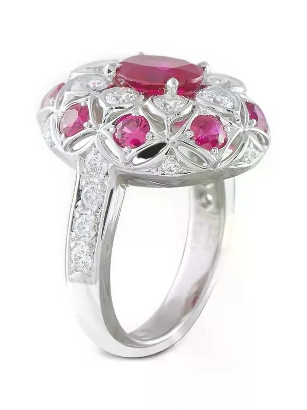LB EXCLUSIVE Embellished Ruby And Diamond Ring