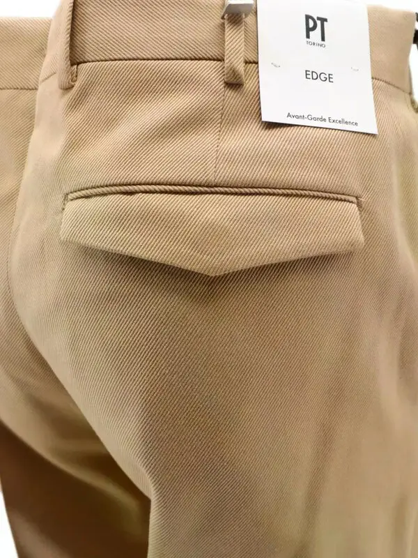 PT TORINO Edge Pressed-crease Trousers