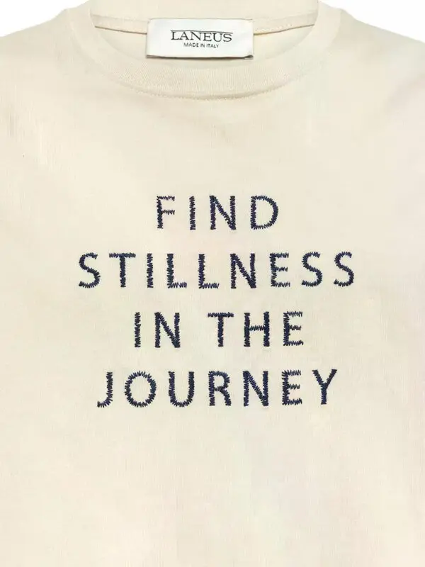 LANEUS Embroidered T-shirt