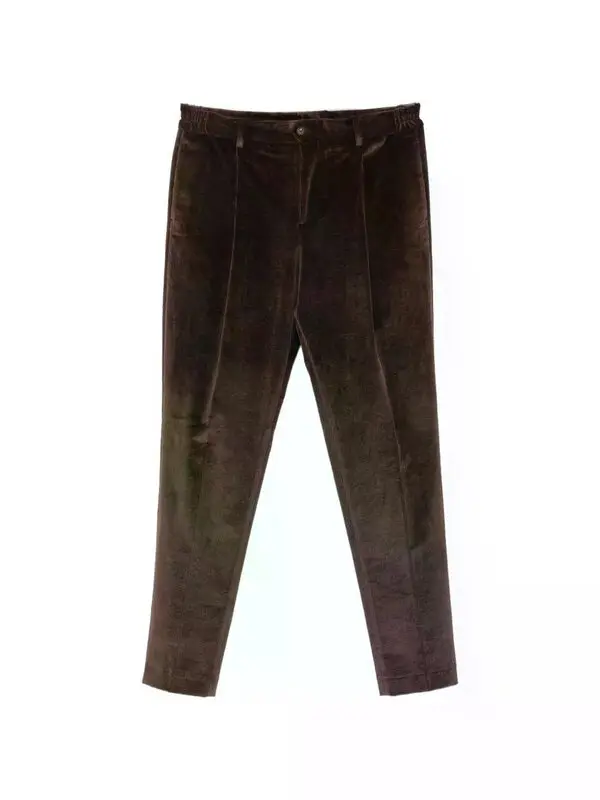 BAGNOLI SARTORIA NAPOLI Pleated Corduroy Trousers - Brown