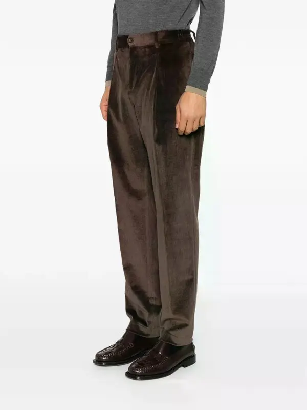 BAGNOLI SARTORIA NAPOLI Pleated Corduroy Trousers