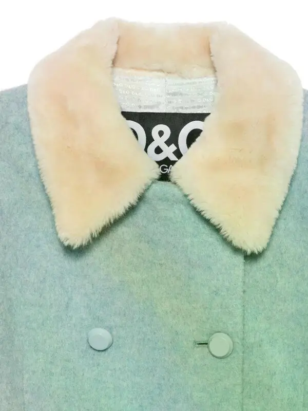 Dolce & Gabbana 2000s Faux-fur Collar Belted Coat