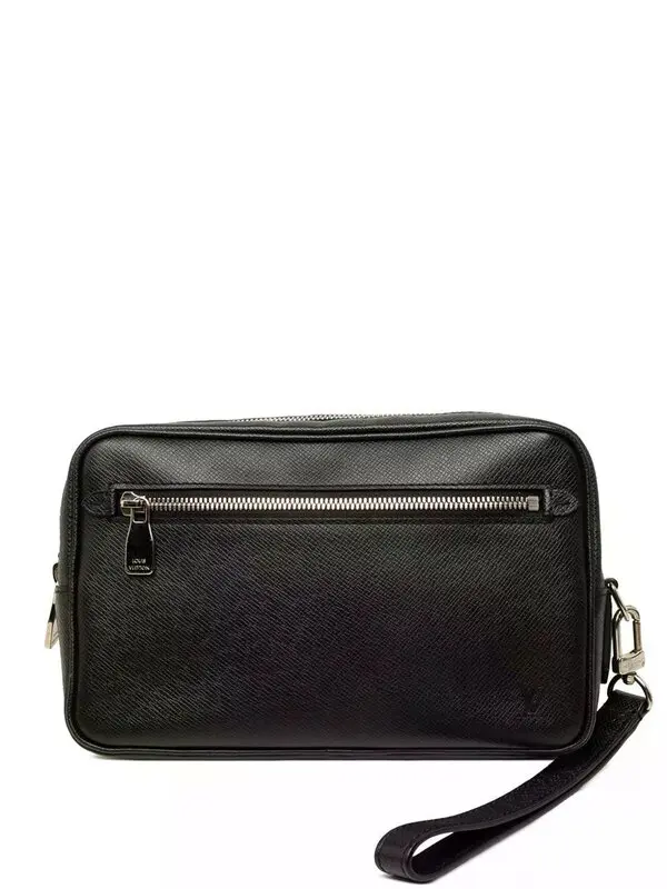 LOUIS VUITTON 2019 Taiga Pochette Kasai Clutch Bag - Black