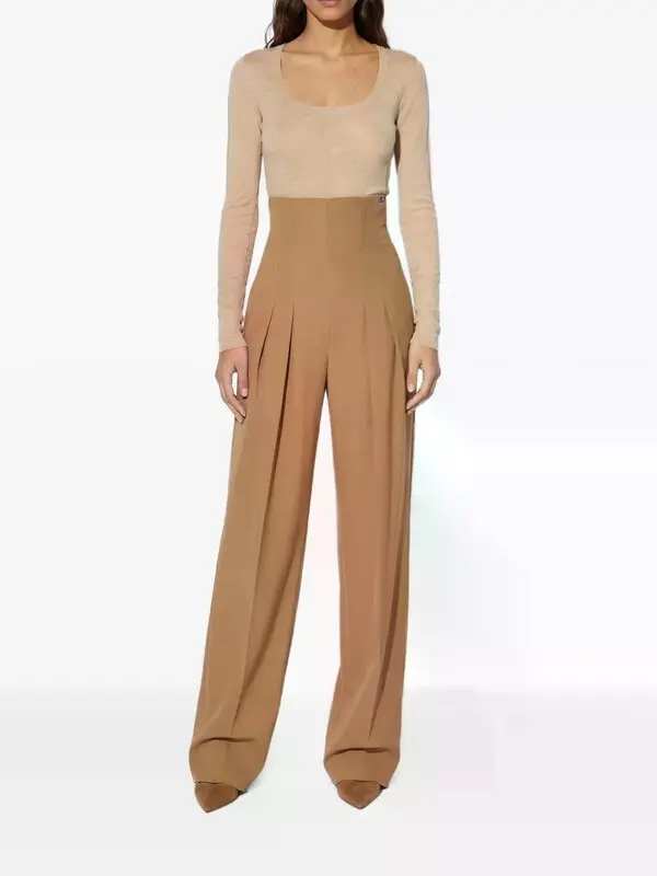 Elisabetta Franchi Bustier-style Gabardine Trousers