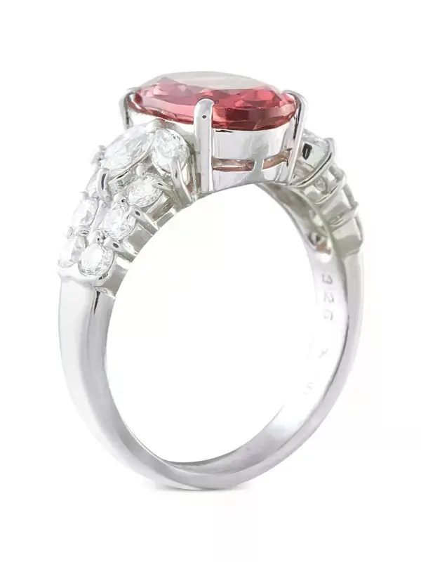 LB EXCLUSIVE Center Spinel Embellished Ring - Silver