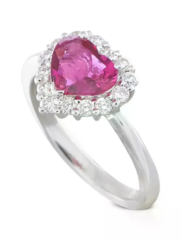 LB EXCLUSIVE Heart-shaped Ruby Ring - Silver