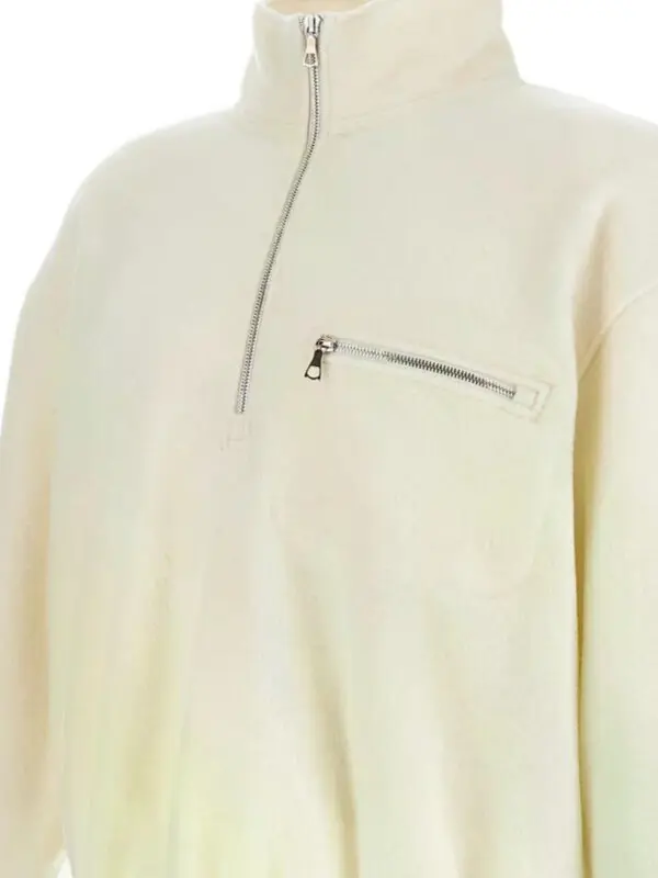 RIER High-neck Wool Fleece Sweater - Neutrals