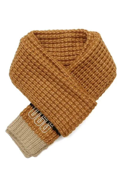 UGG Waffle Stripe Scarf - Chestnut Multi