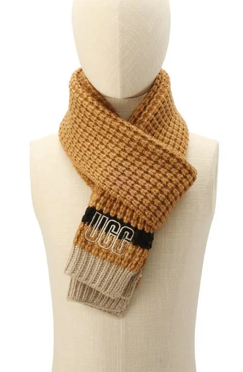 UGG Waffle Stripe Scarf - Chestnut Multi