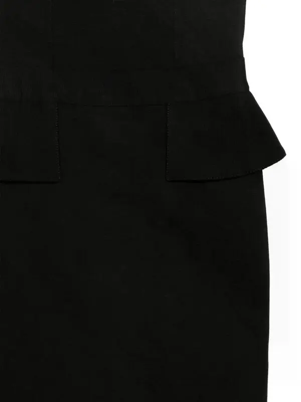 Givenchy 2010s Peplum Sleeveless Midi Dress
