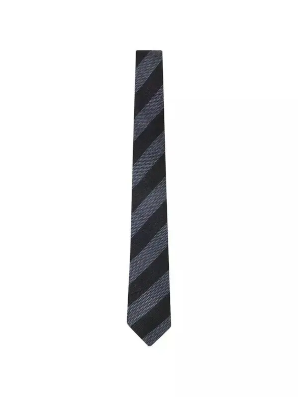 Tagliatore Diagonal-stripe Knitted Tie