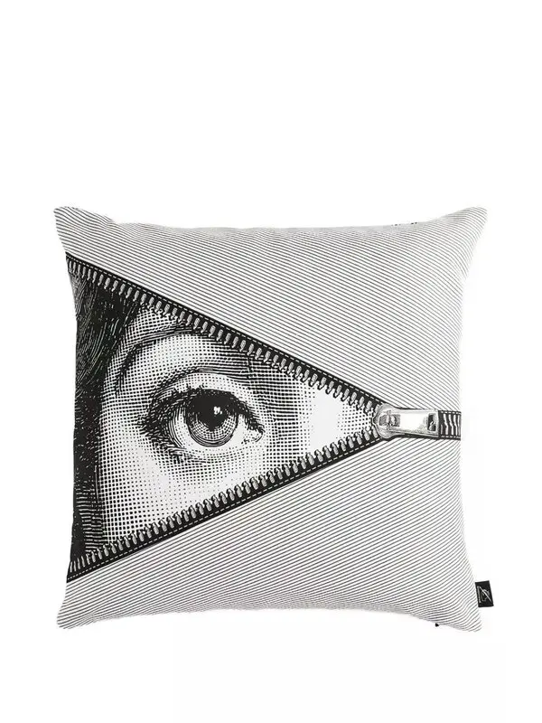 FORNASETTI Theme And Variations Zip-print Cushion