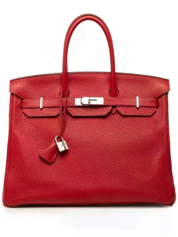 Hermès 2013 Clemence Birkin Retourne 35 Handbag - Red