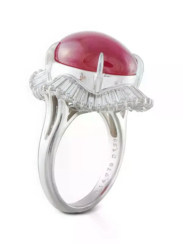 LB EXCLUSIVE Embellished Oval Ruby Ring