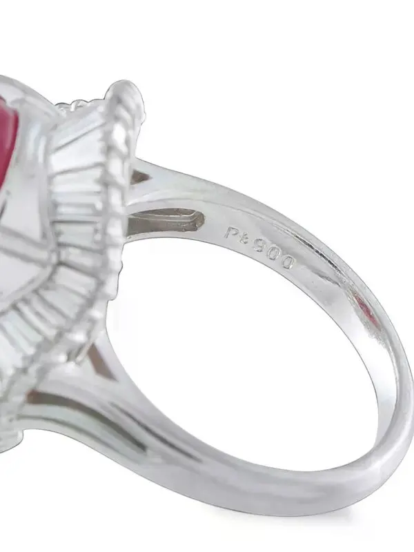 LB EXCLUSIVE Embellished Oval Ruby Ring