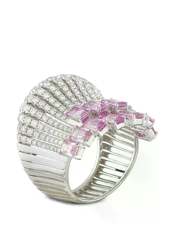 LB EXCLUSIVE Pink Sapphire And Diamond Ring - Silver