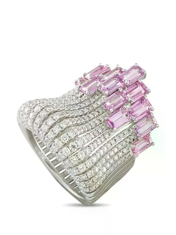 LB EXCLUSIVE Pink Sapphire And Diamond Ring - Silver