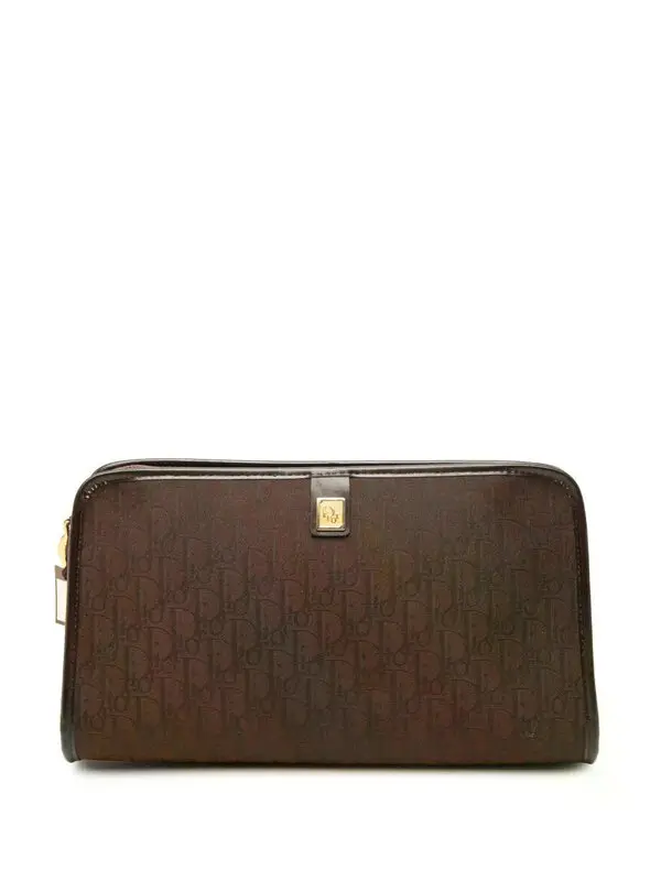 Dior 20th Century Diorissimo Trotter Canvas Clutch Bag - Brown