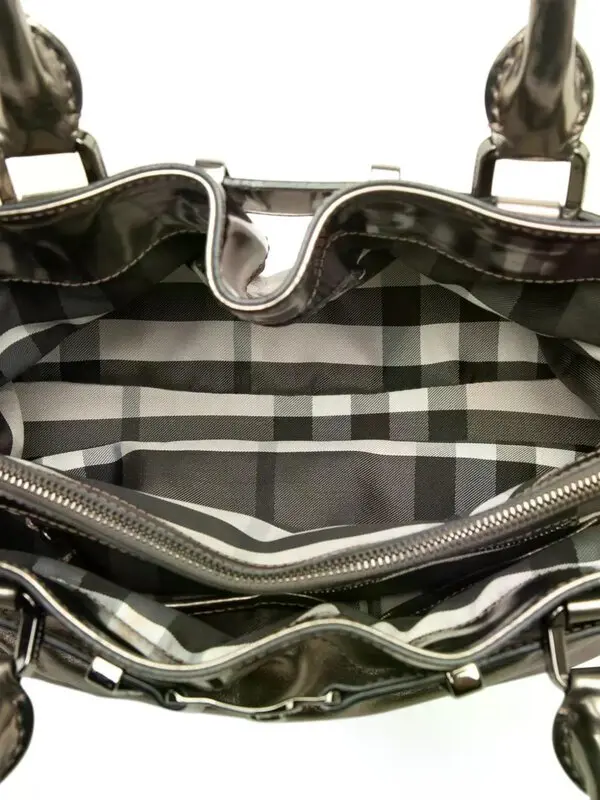 Burberry 2000-2017 Small Metallic Pleated Calfskin Healy Tote Bag