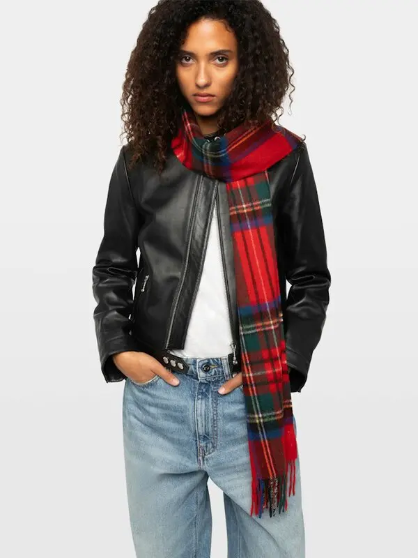 Zadig&Voltaire Tartan Scarf - Passion