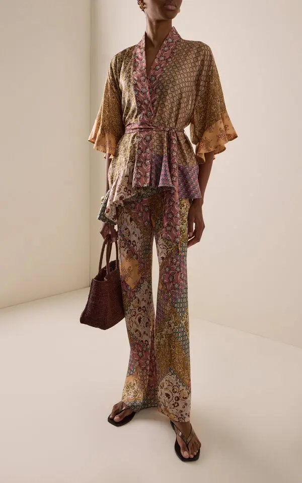 Zimmermann Fairlight Scarf Silk Wrap Top - Multi