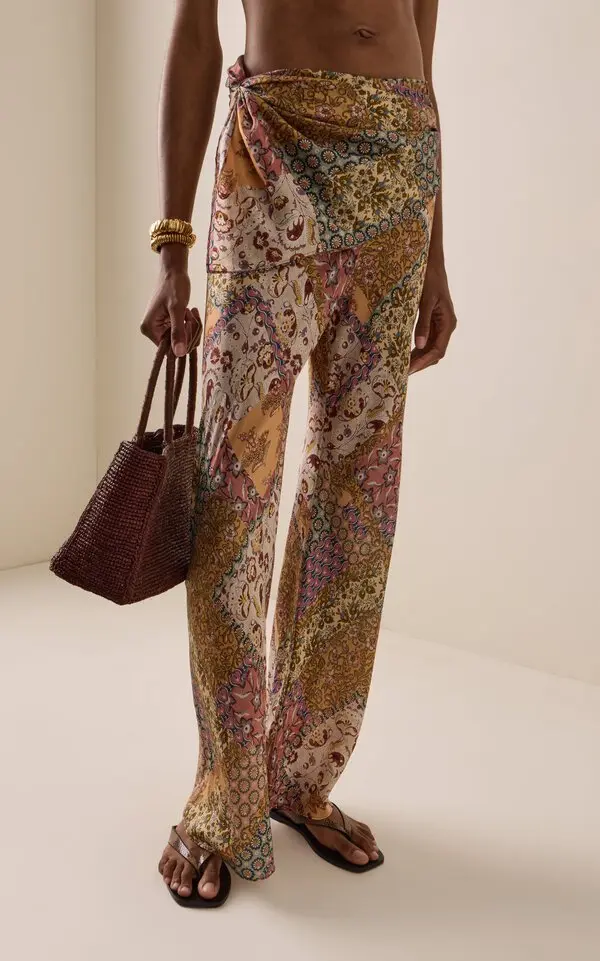 Zimmermann Fairlight Silk Straight-leg Pants