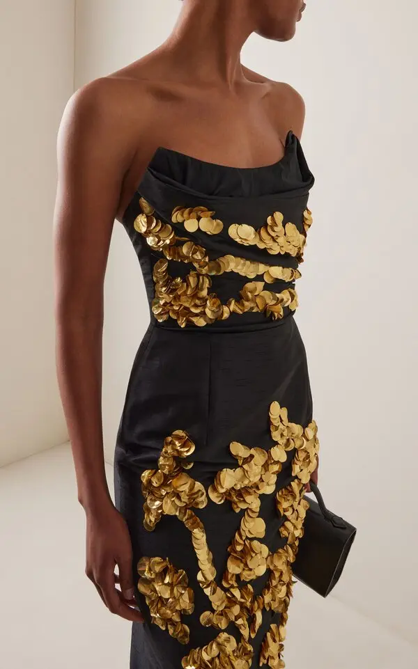 MARKARIAN Lily Sequined Draped Top