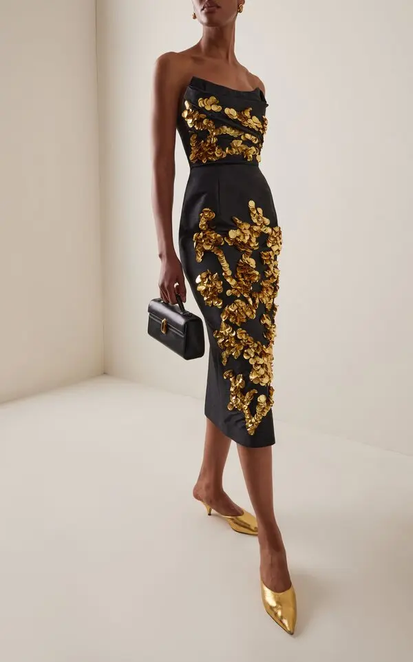 MARKARIAN Lily Sequined Draped Top