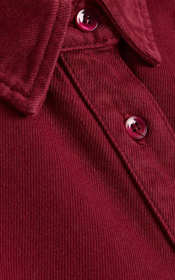 FAVORITE DAUGHTER Cropped Cotton-blend Shirt