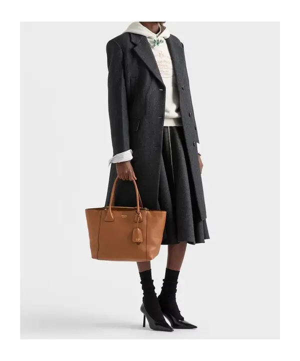 Prada Large Leather Tote Bag
