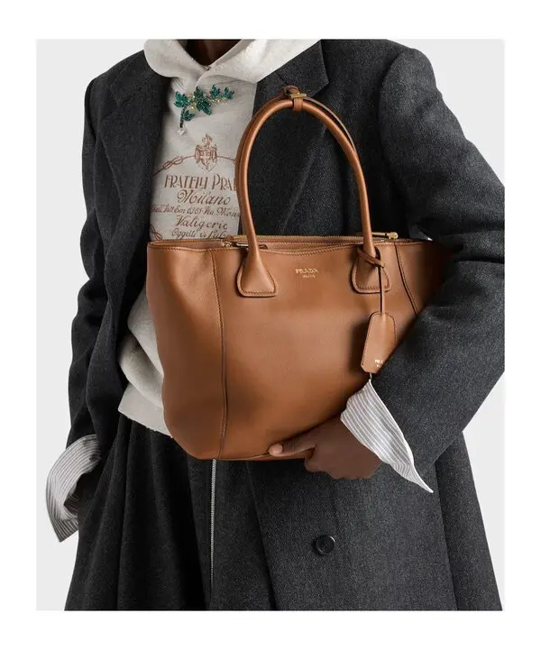 Prada Large Leather Tote Bag