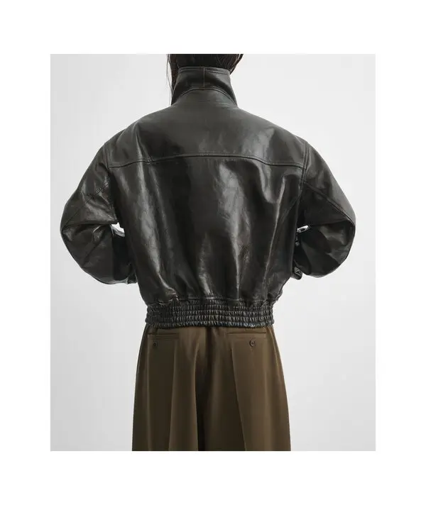 Phoebe Philo Pilot Leather Jacket - Black
