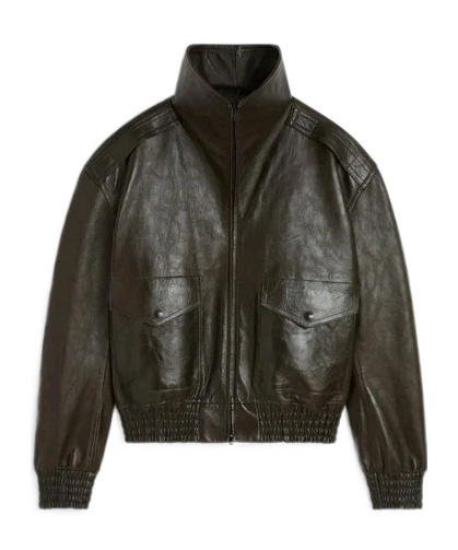 Phoebe Philo Pilot Leather Jacket - Black