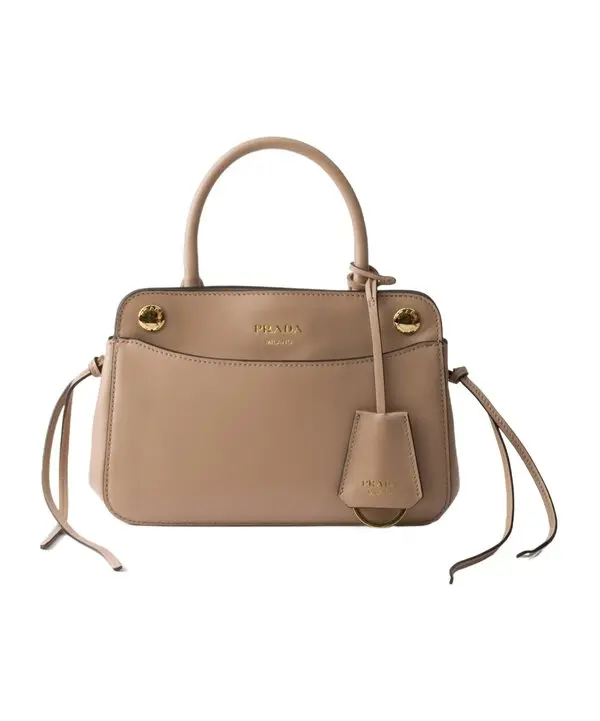 Prada Carry Mini Leather Handbag - Bean Paste Color